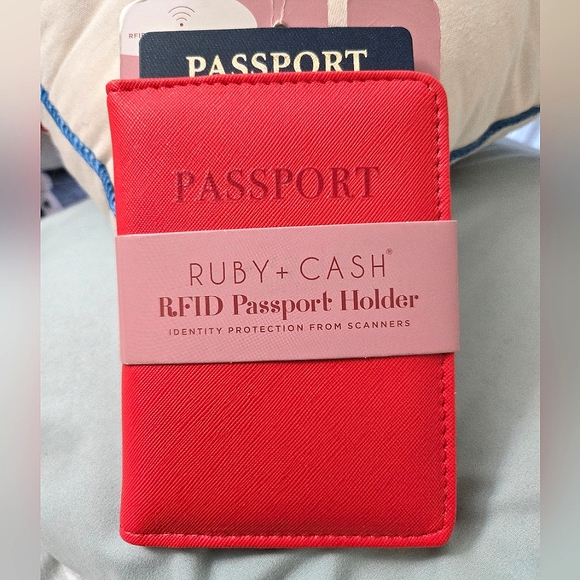 Ruby + Cash | Office | Ruby Cash Pink Rfid Passport Holder Unisex Coral ...